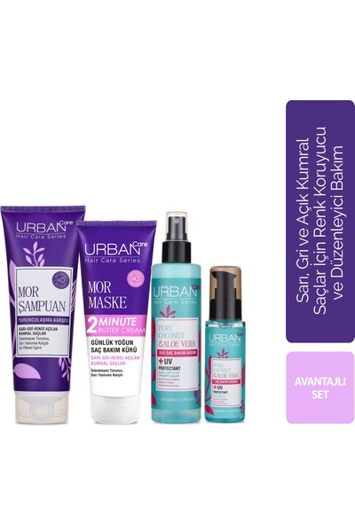 Urban Care Sarı, Gri ve Açık Kumral Saçlar Için Avantajlı Set Urban Care Sarı, Gri ve Açık Kumral Saçlar Için Avantajlı Set