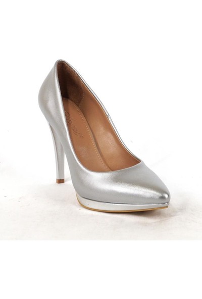 Ustalar Ayakkabı Çanta Gümüş Kadın Stiletto Ayakkabı 006.991 Ustalar Ayakkabı Çanta Gümüş Kadın Stiletto Ayakkabı 006.991