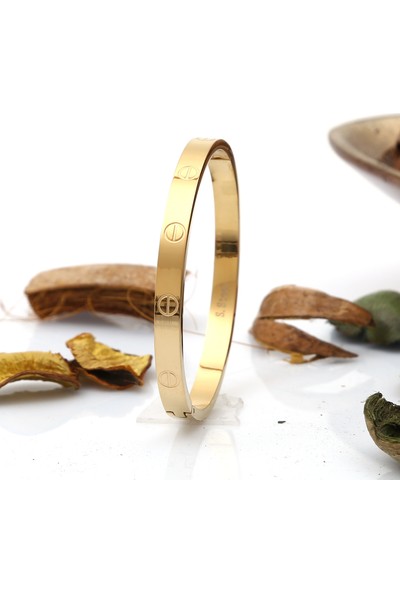 By Harmony Bh TD111 Sarı Çelik Bileklik