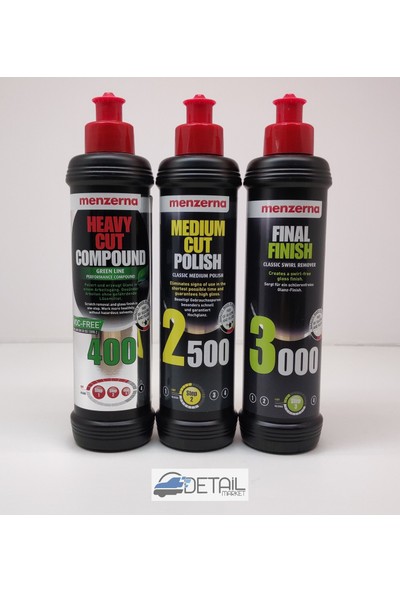 Menzerna Yeşil 400 2500 3000 Pasta Hare Giderici Seti Menzerna Yeşil 400 2500 3000 Pasta Hare Giderici Seti