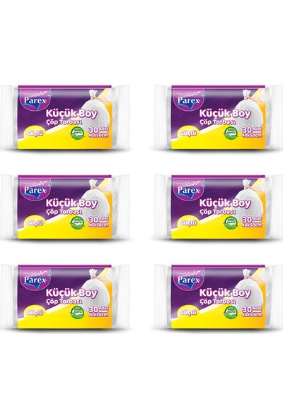 Parex Güçlü Çöp Poşeti Küçük Boy 6'lı