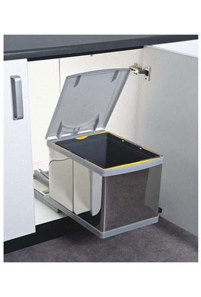 Pelikan Raylı Krom Tek Kova 12 lt Çöp Kovası 21750