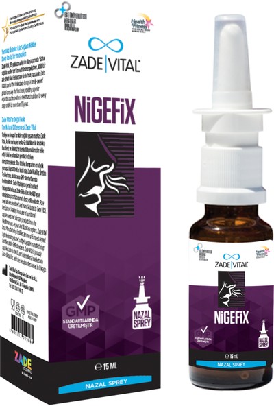 Zade Vital Nigefix Nazal Sprey 15 ml Zade Vital Nigefix Nazal Sprey 15 ml