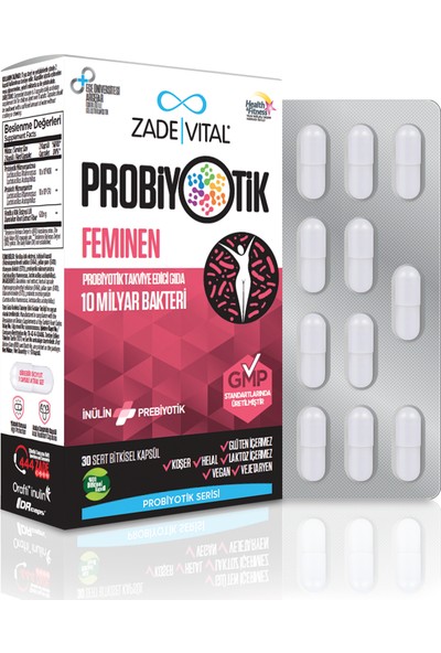 Zade Vital Probiyotik Feminen 30 Kapsül Zade Vital Probiyotik Feminen 30 Kapsül