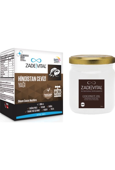 Zade Vital Hindistan Cevizi Yağı 200 Ml