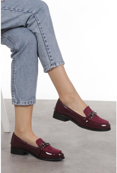 Mio Gusto Bernice Bordo Oxford Ayakkabı Mio Gusto Bernice Bordo Oxford Ayakkabı