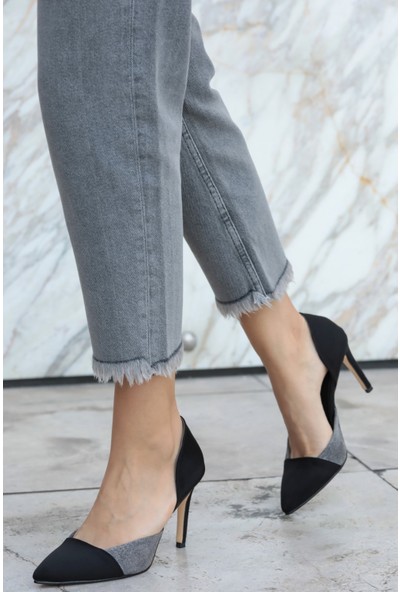 Mio Gusto Brien Gri Süet Stiletto Mio Gusto Brien Gri Süet Stiletto