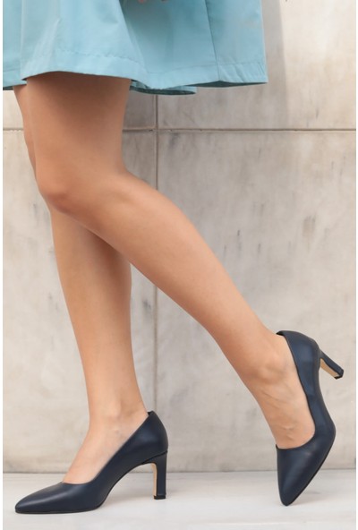 Mio Gusto Beliz Deri Lacivert Stiletto Mio Gusto Beliz Deri Lacivert Stiletto