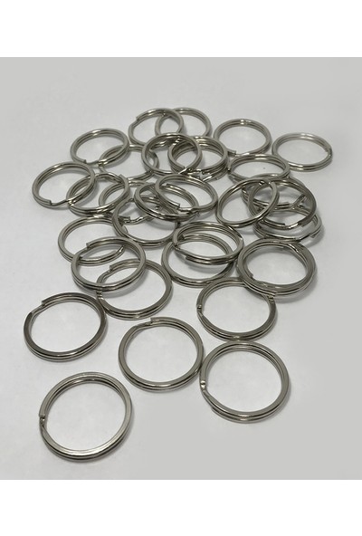 Hercai Hobi Gümüş Ezme Anahtarlık Halkası 3 cm 10'lu Hercai Hobi Gümüş Ezme Anahtarlık Halkası 3 cm 10'lu