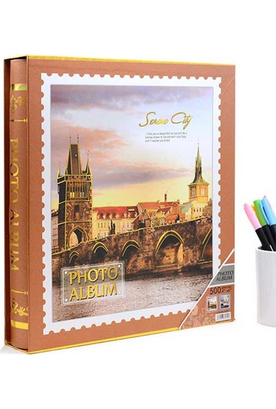 Nobbystar 500LÜK 10X15 Desenli Kutulu Fotoğraf Albümü