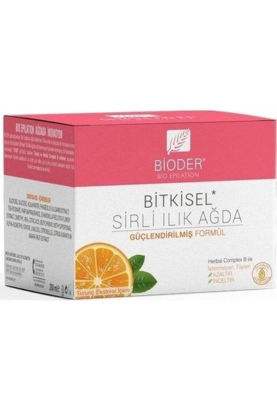 Bioder Bitkisel Sirli Ilık Ağda Kavanoz 250 ml Bioder Bitkisel Sirli Ilık Ağda Kavanoz 250 ml