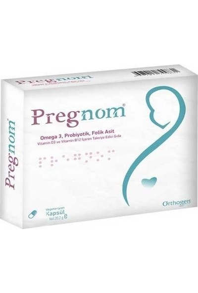 Orthogen Pregnom Omega 3 Probiyotik Folik Asit 30 Kapsül Orthogen Pregnom Omega 3 Probiyotik Folik Asit 30 Kapsül