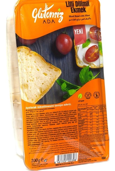 Glutensiz Ada Lifli Dilimli Ekmek 200 gr Glutensiz Ada Lifli Dilimli Ekmek 200 gr