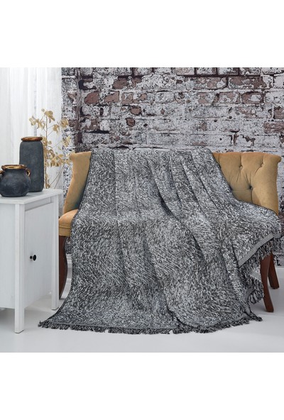 Tekstil Sepeti Lüks Pamuklu Koltuk-Çekyat Örtüsü Siyah Tekstil Sepeti Lüks Pamuklu Koltuk-Çekyat Örtüsü Siyah