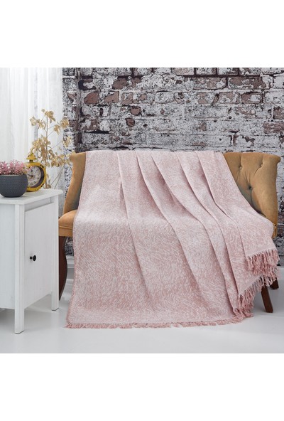 Tekstil Sepeti Lüks Pamuklu Koltuk-Çekyat Örtüsü Pudra Tekstil Sepeti Lüks Pamuklu Koltuk-Çekyat Örtüsü Pudra