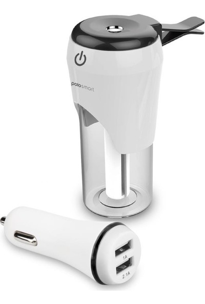 Polosmart PSM53 Araç Içi Hava Nemlendirici + 2 Usb’li Şarj Cihazı