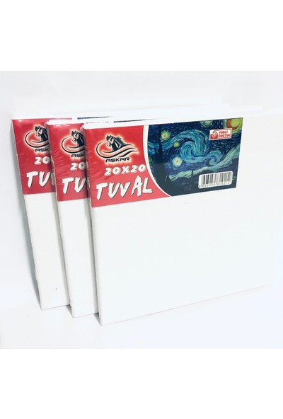 Aşkar 20 x 20 cm Tuval - 3'lü