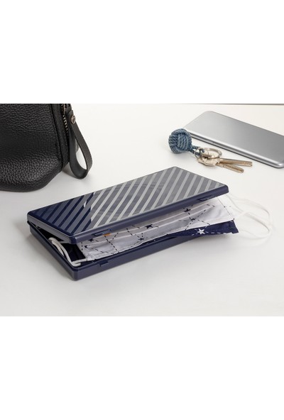 English Home Doris Plastik Maske Kutusu 20 x 11 cm Lacivert