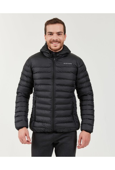 Skechers M Essential Hooded Jacket Erkek Siyah Mont - S202063-001 Skechers M Essential Hooded Jacket Erkek Siyah Mont - S202063-001