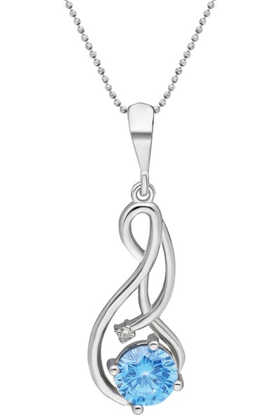 Chavin Topaz Taşlı 0.02 Crt. Pırlanta Gümüş Kolye EH47 Chavin Topaz Taşlı 0.02 Crt. Pırlanta Gümüş Kolye EH47