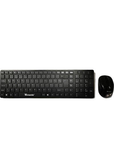 Versatile GDX7700 Siyah Kablosuz Q Standart Slim Klavye + Mouse Set Versatile GDX7700 Siyah Kablosuz Q Standart Slim Klavye + Mouse Set