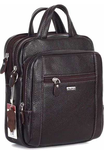 Aka 302-4 Floter Kahve Deri Portföy Çantası