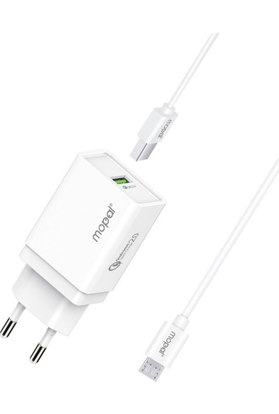 Mopal Akıllı Hızlı Şarj Aleti Micro USB Kablo-Adaptör Mopal Akıllı Hızlı Şarj Aleti Micro USB Kablo-Adaptör
