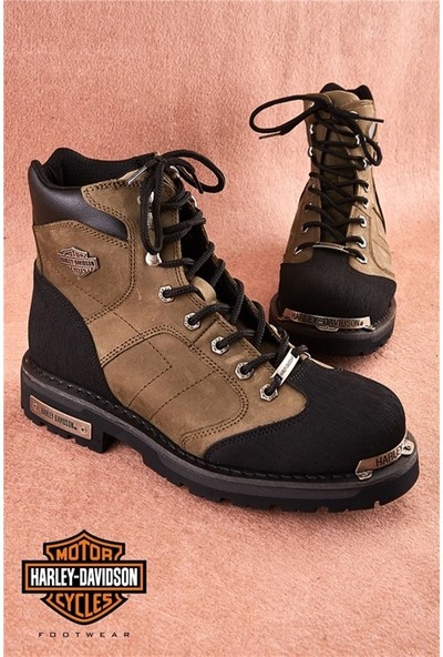 Harley Davidson Clemente Grey Deri Erkek Bot