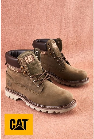 Cat Colorado Dark Olıve Nubuk Bot