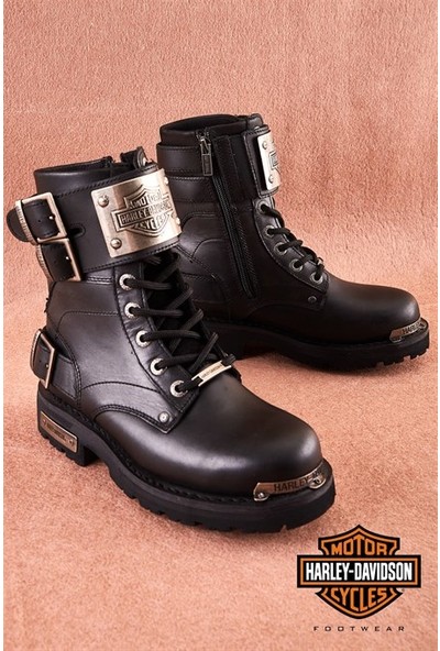 Harley Davidson Ricketson Black Deri Kadın Bot