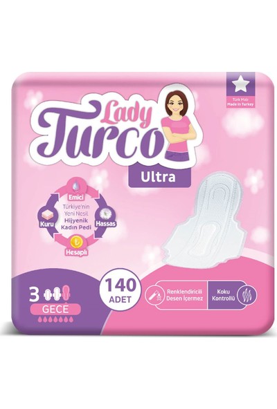 Baby Turco Lady Turco Ultra Gece 140 Ped Baby Turco Lady Turco Ultra Gece 140 Ped