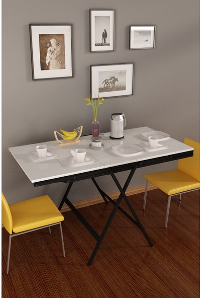 Dekorfim Katlanır Portatif Hareketli Masa