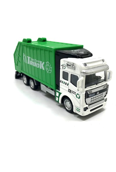 Mega Oyuncak Yeşil City Çöp Kamyonu Çek Bırak -20 cm