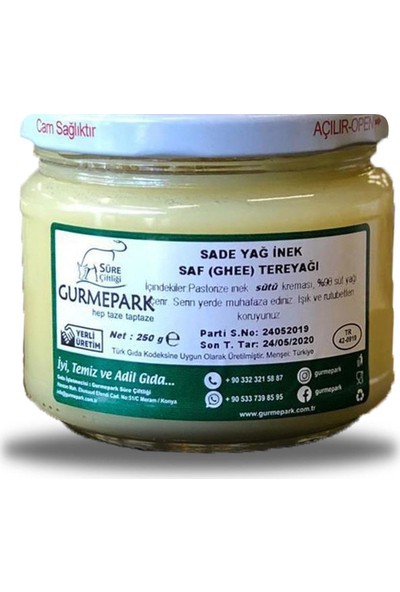 Gurmepark Sade Saf Tereyağ Inek Tuzsuz 250 gr