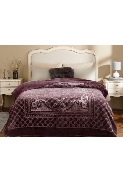 English Home Timeless Emboss Çift Kişilik Battaniye 200x220 cm Mürdüm English Home Timeless Emboss Çift Kişilik Battaniye 200x220 cm Mürdüm