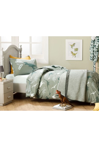 English Home Dinosaurs Pamuklu Çocuk Nevresim Takımı 160x220 cm Yeşil English Home Dinosaurs Pamuklu Çocuk Nevresim Takımı 160x220 cm Yeşil