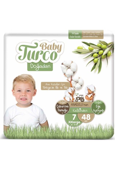 Baby Turco Doğadan 7 Numara Xxlarge 48'li Baby Turco Doğadan 7 Numara Xxlarge 48'li