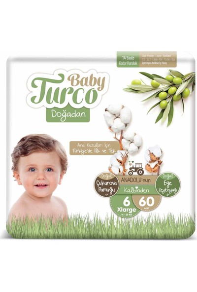 Baby Turco Doğadan 6 Numara Xlarge 60'lı Baby Turco Doğadan 6 Numara Xlarge 60'lı