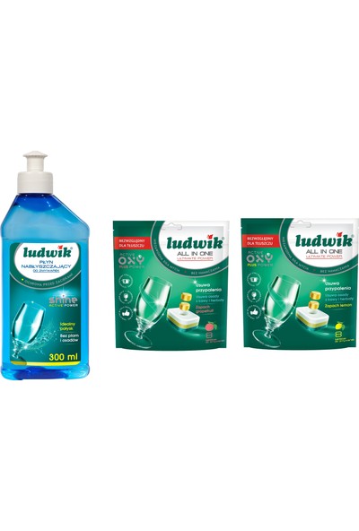 Ludwik Parlatıcı Narlı Limonlu Bulaşık Tableti 3'lü Set Ludwik Parlatıcı Narlı Limonlu Bulaşık Tableti 3'lü Set