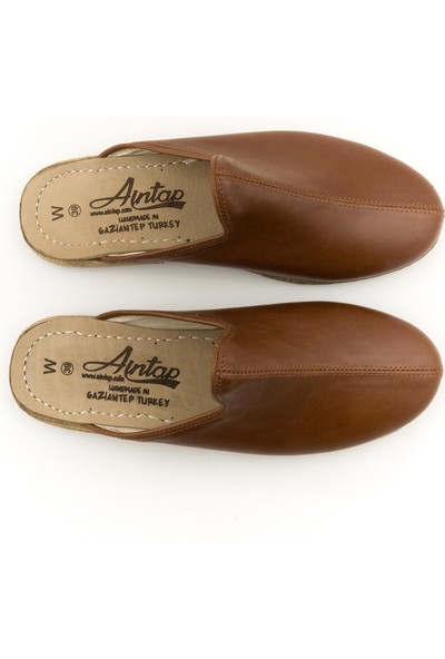 Aintap Deri Kahve Erkek Gaziantep Yemeni Terlik