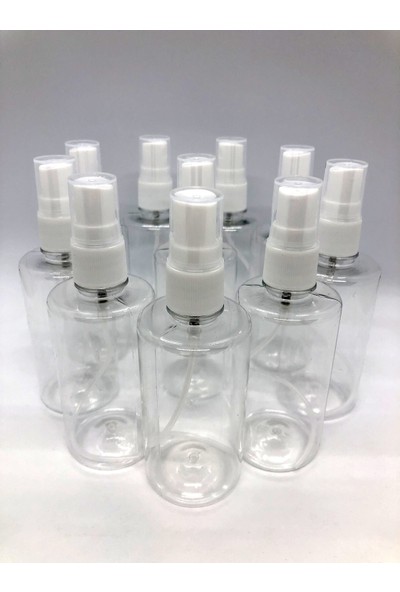 Doldurulabilir Spreyli Kolonya ve Dezenfektan Şişe 100 ml x 10 Adet