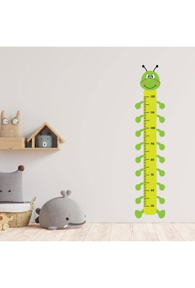 Dijitalya Sevimli Kurbağa | Boy Ölçer | Çocuk Odası Duvar Sticker | 1.20 cm
