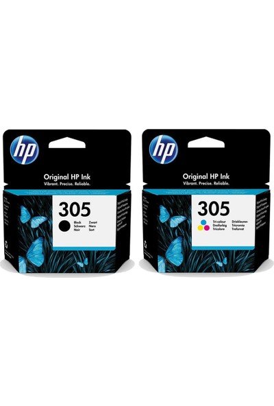 HP 305 Renkli 3YM60AE + HP 305 Siyah 3YM61AE Kartuş Seti