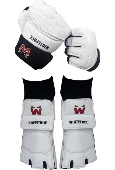 White Face Taekwondo Eldiveni & Taekwondo Ayaküstü ( Ayak Koruyucu )