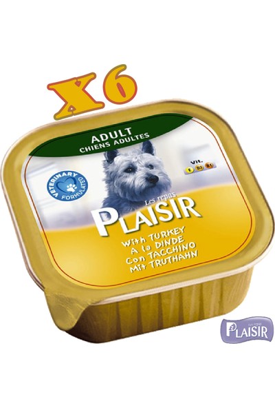 Plaisir Pate Tavuk Etli Yaş Köpek Maması 150 gr x 6 Adet Plaisir Pate Tavuk Etli Yaş Köpek Maması 150 gr x 6 Adet