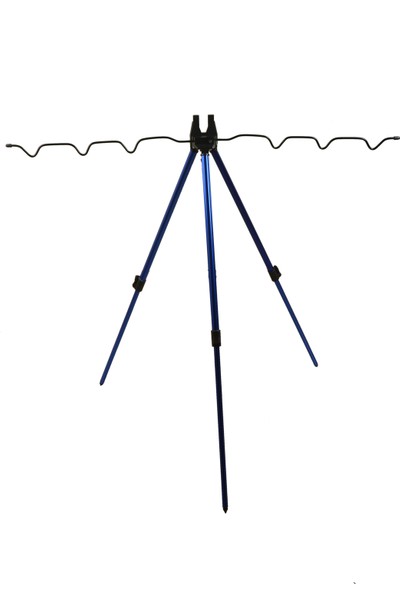 Powerex Paslanmaz Çelik Mavi Krom Teleskopik Katlanır 6'lı Kamış Dayama Tripod Powerex Paslanmaz Çelik Mavi Krom Teleskopik Katlanır 6'lı Kamış Dayama Tripod