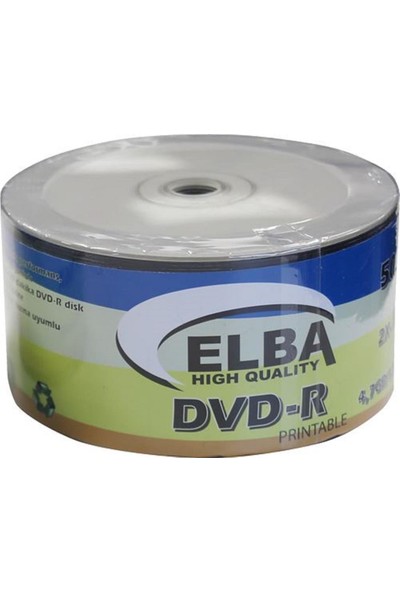 Elba Dvd-R 4.7 GB 120 Min 16X 50 Adet Elba Dvd-R 4.7 GB 120 Min 16X 50 Adet