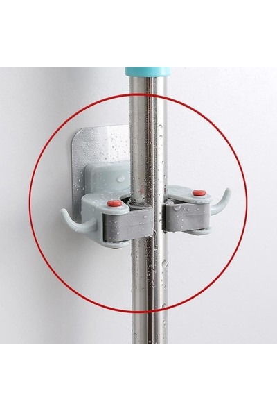 Tuğra Çok Amaçlı Mop Fırça Askı Aparatı Banyo Düzenleyici 2 Adet