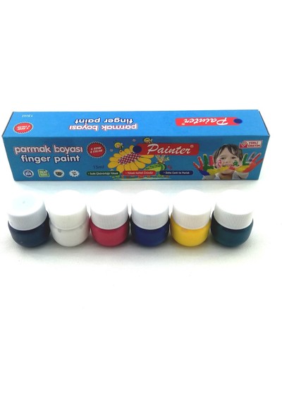Painter Parmak Boyası 6 Renk 6 x 15 ml Painter Parmak Boyası 6 Renk 6 x 15 ml