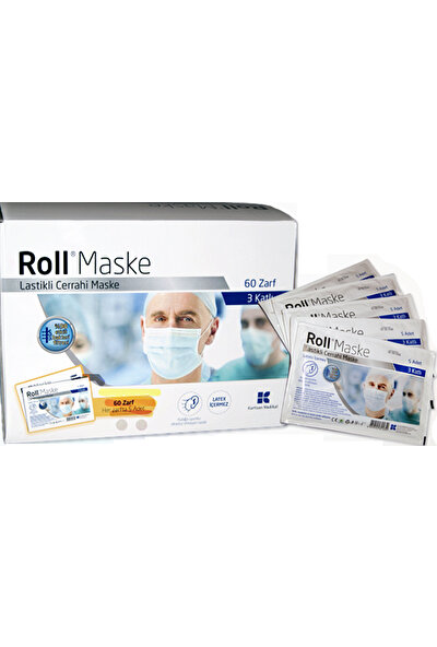 Roll Maske Cerrahi 3 Katlı Lastikli Maske 300 Adet Roll Maske Cerrahi 3 Katlı Lastikli Maske 300 Adet